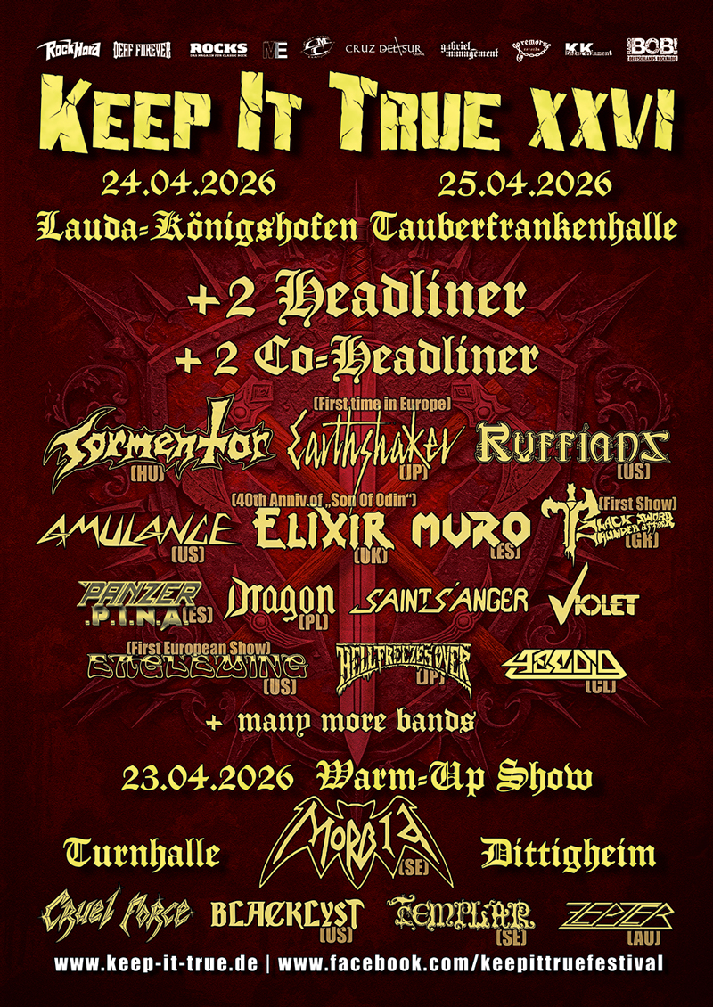 初のヨーロッパのイベント出演決定!!『KEEP IT TRUE 2026』